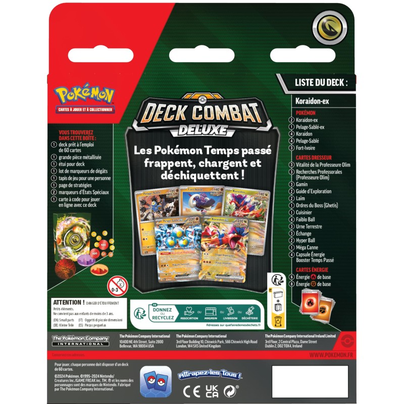 Deck de Combat Deluxe Koraidon-EX - Pokémon TCG | SammyToy.fr